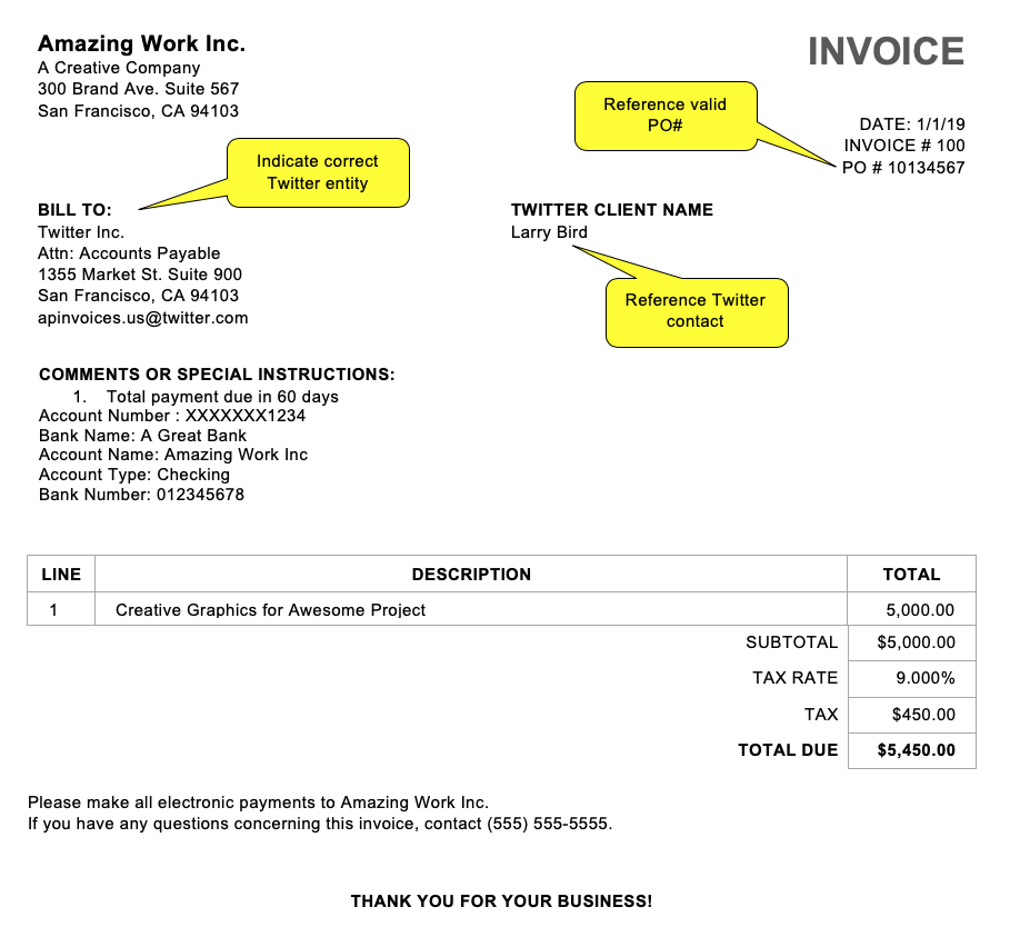 Supplier Information Page